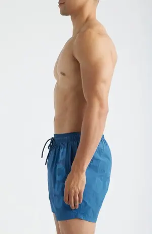 BOSS Octopus Swim Trunks - Open Blue