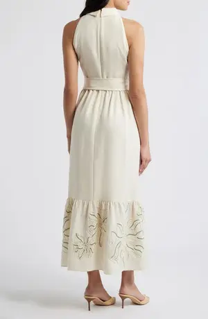 Vince Camuto Sleeveless Embroidered Shirtdress