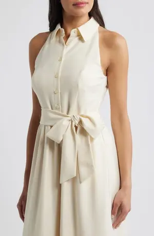 Vince Camuto Sleeveless Embroidered Shirtdress