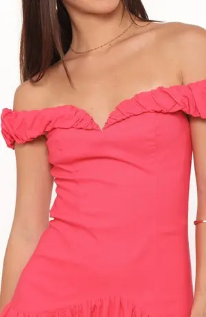 PETAL & PUP Off-the-shoulder Ruffled Minidress