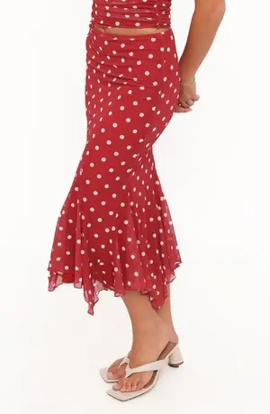 PETAL & PUP Tullia Polka Dot Mesh Skirt