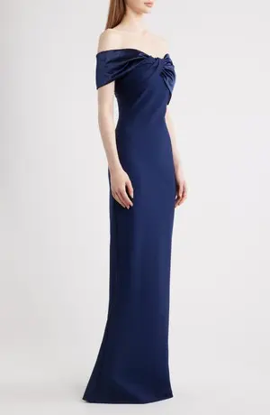 Chiara Boni La Petite Robe Vezia One-shoulder Mixed Media Gown