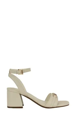Tommy Hilfiger Raneen Ankle Strap Block Heel Sandal - Ivory