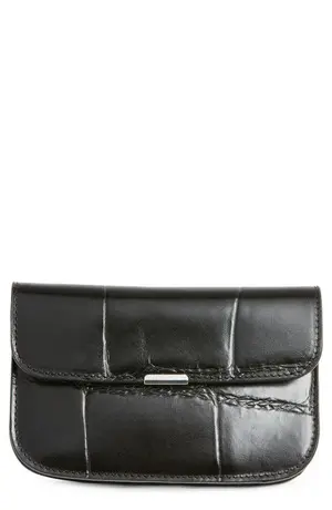 LEMAIRE Soft Tab Card Holder Coin Purse - Espresso