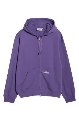 Carhartt Work In Progress Embroidered Logo Zip Hoodie
