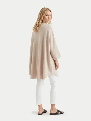 Gobi Cashmere Button-front Poncho