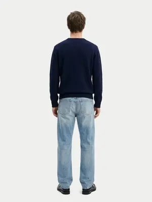 Gobi Cashmere Horse Intarsia Crewneck Sweater
