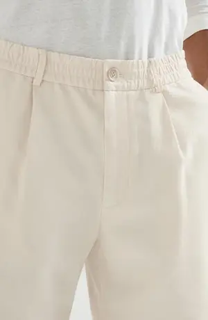 Brunello Cucinelli Twisted Cotton Gabardine Bermuda Shorts With Elasticated Waistband - Panama