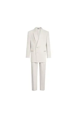 Brunello Cucinelli Délavé Silk Twill Tuxedo With One-and-a-half Breasted Blazer With Shawl Lapel And Trousers With Double Pleats