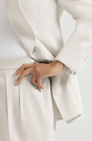 Brunello Cucinelli Délavé Silk Twill Tuxedo With One-and-a-half Breasted Blazer With Shawl Lapel And Trousers With Double Pleats