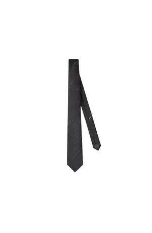 Brunello Cucinelli Slubbed Stripes Silk And Cotton Neck Tie - Anthracite