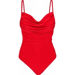 BRUNNA.CO Manta Sculpting Plunge One-piece Recycled Swimsuit - Red
