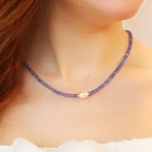 THE LOVERY FINE JEWELRY Tanzanite And Pearl Necklace