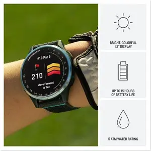 GARMIN Approach J1 Junior Golf Gps Smartwatch With Aluminum Bezel And Fabric Band