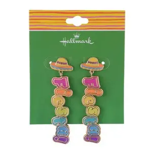 HALLMARK Enamel Fiesta Linear Drop Earrings