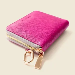 CASUPO Small Zipper Wallet With Detachable Key Ring