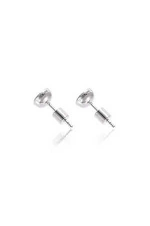 CLASSICHARMS Aurora Bezel Set Solitaire Stud Earrings - Silver/clear