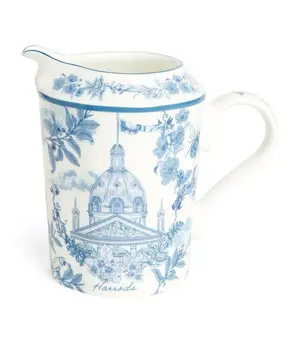 Harrods Bone China Toile Creamer - Blue