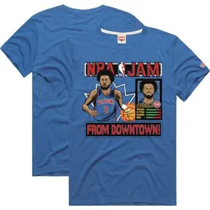HOMAGE Cade Cunningham Detroit Pistons Nba Jam Tri-blend T-shirt - Blue