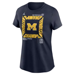 JORDAN BRAND Michigan Wolverines 2026 Ncaa Basketball National Champions T-shirt - Navy