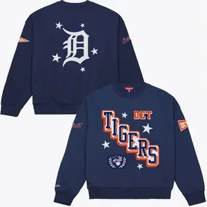 Mitchell & Ness Detroit Tigers Pep Rally Sweatshirt - Navy