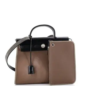Hermès Herbag Zip Leather And Toile 31