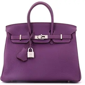 Hermès Birkin Handbag Purple Togo With Palladium Hardware 25 - Anemone