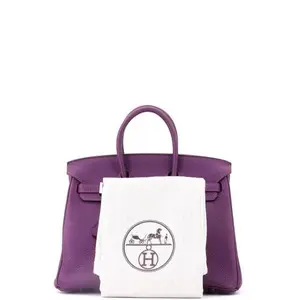 Hermès Birkin Handbag Purple Togo With Palladium Hardware 25 - Anemone