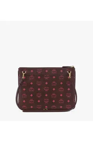 Mcm Visetos Original Monogram Crossbody Pouch