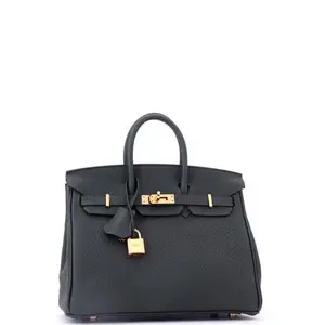 Hermès Birkin Handbag Green Togo With Gold Hardware 25 - Vert Fonce