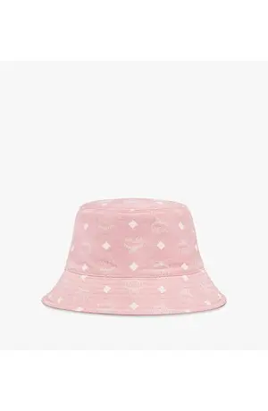 Mcm Reversible Visetos Monogram Bucket Hat - Soft Pink