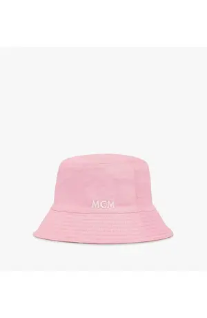 Mcm Reversible Visetos Monogram Bucket Hat - Soft Pink