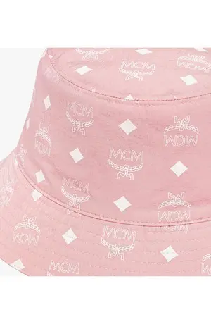 Mcm Reversible Visetos Monogram Bucket Hat - Soft Pink