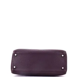 Hermès Kelly Handbag Purple Togo With Palladium Hardware 28 - Red