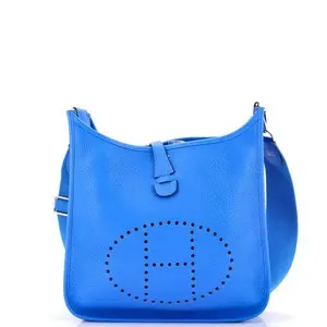 Hermès Evelyne Bag Gen Iii Clemence Pm Blue