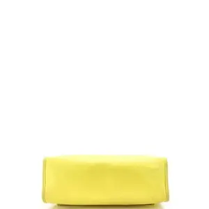 Hermès Herbag Zip Berline Vache Canvas And Leather 31 - Lime