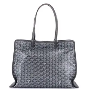Goyard Hardy Pet Carrier Coated Canvas Pm - Grey