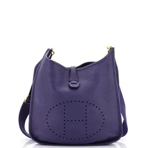 Hermès Evelyne Bag Gen Iii Clemence Pm Blue