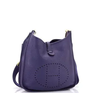 Hermès Evelyne Bag Gen Iii Clemence Pm - Blue