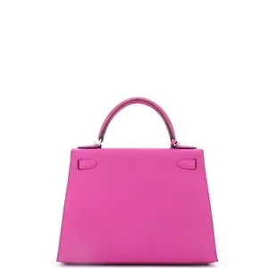 Hermès Kelly Handbag Epsom With Palladium Hardware 28 - Pink