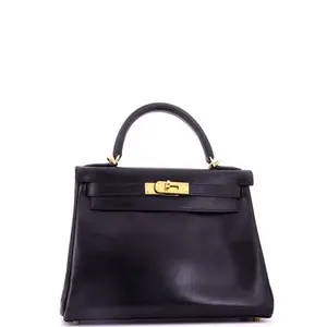 Hermès Kelly Handbag Box Calf With Gold Hardware 28 - Black