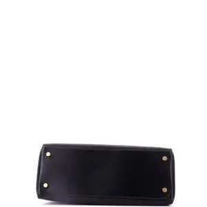 Hermès Kelly Handbag Box Calf With Gold Hardware 28 - Black