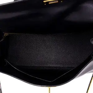 Hermès Kelly Handbag Box Calf With Gold Hardware 28 - Black