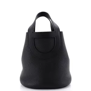 Hermès In-the-loop Bag Clemence With Swift 23 - Black