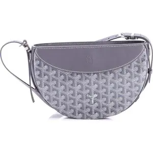 Goyard Hirondelle Shoulder Bag Coated Canvas And Leather Grey