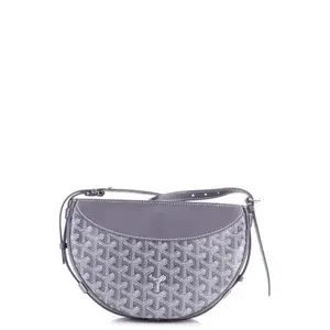 Goyard Hirondelle Shoulder Bag Coated Canvas And Leather - Grey