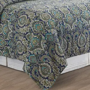 C&F HOME Kingstown Paisley Damask Quilt Set