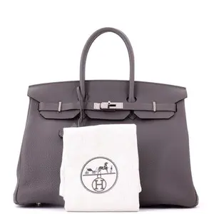 Hermès Birkin Handbag Togo With Palladium Hardware 35 - Grey
