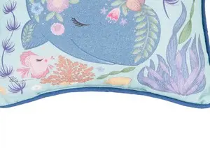 C&F HOME Narwhal Coral Printed Cotton Blend Mini Accent Pillow 10" X 10