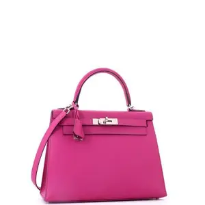 Hermès Kelly Handbag Epsom With Palladium Hardware 28